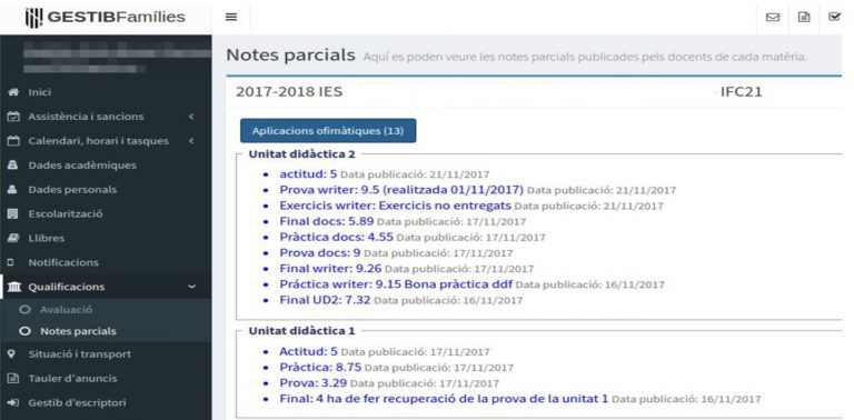 Què es pot fer des del GestIB? | CEIP Mestre Guillemet
